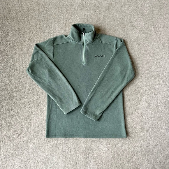 Tops | Sage Green Quarter Zip Fleece | Poshmark